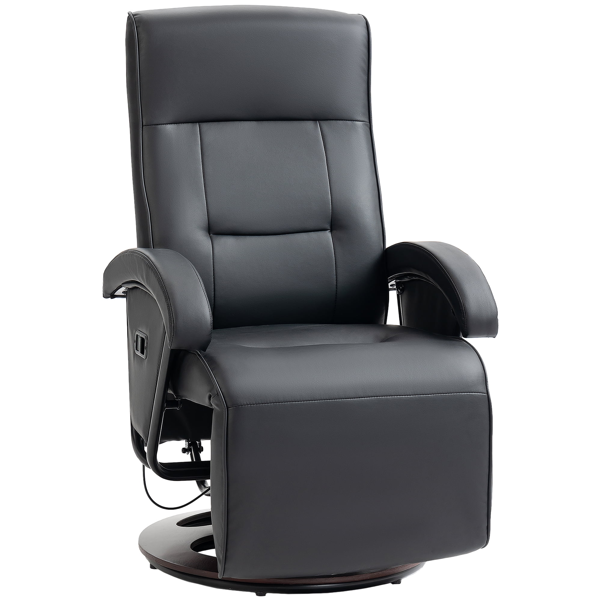 Recliners and Massage Chairs HOMCOM PU Recliner with Footrest, Lounge ...
