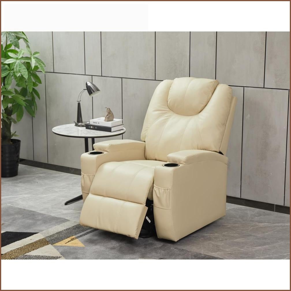 Recliners Modern Faux Leather Recliner Sofa with Remote Control, Cup ...