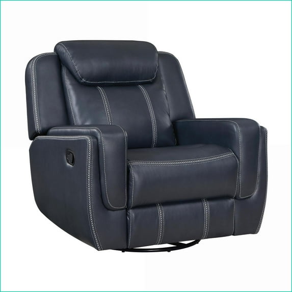 Recliners, Modern Royal Blue Swivel Glider Recliner with Breathable ...