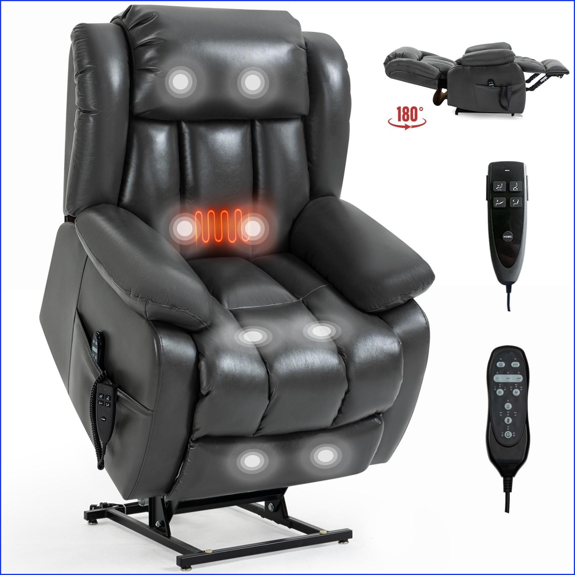 Recliners Power Lift Chair with Dual Motor, 8-Point Massage & Lumbar ...