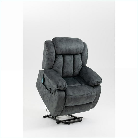 Recliners Power Lift Chair with Massage & Heating, USB Port | Navy Blue ...