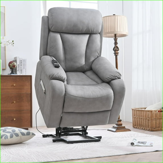 Recliners for Elderly Power Lift, Fabric Electric Recliner with Remote ...