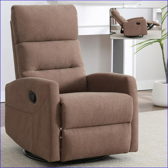 Recliners for Living Room, Manual Fabric Recliner with 360° Swivel ...