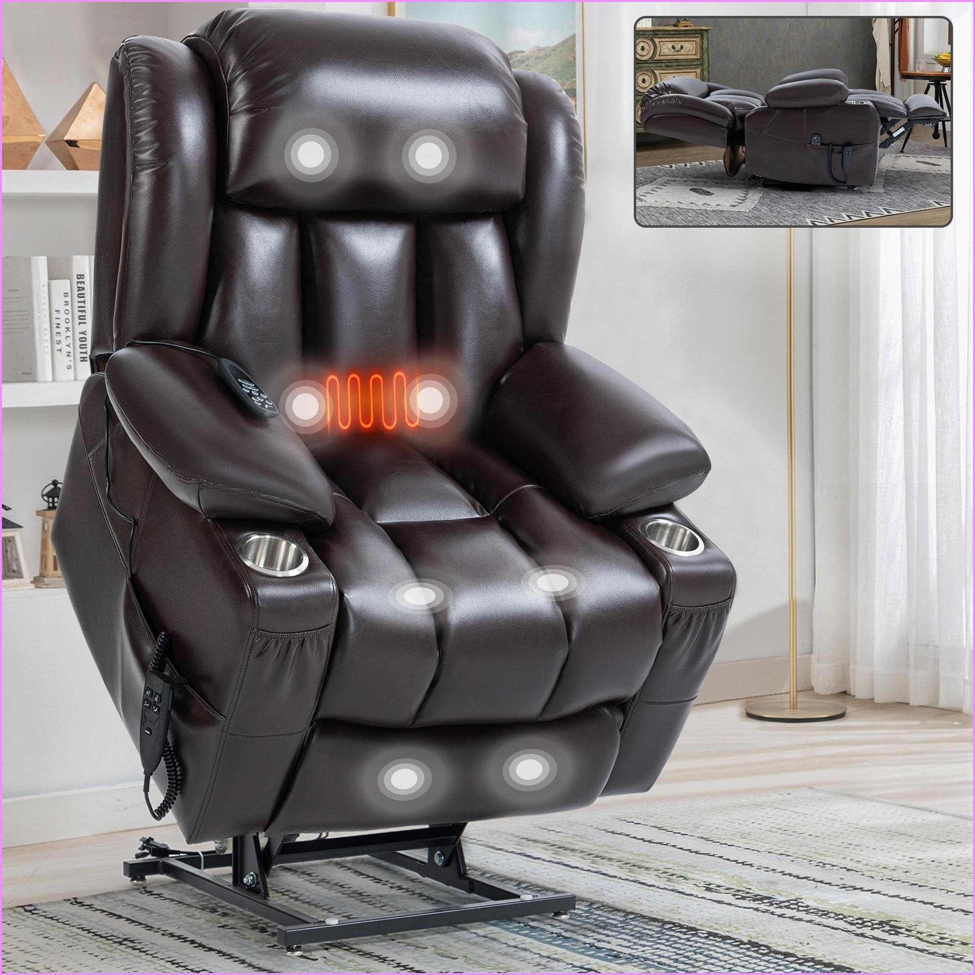 Recliners with Dual Motor Infinite Position, 350 LBS Capacity, Massage ...