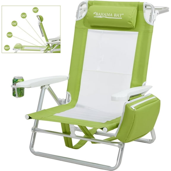 Backpack Beach Chair for Adults - 6-Position Folding Reclining Chair ...