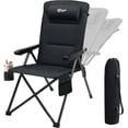 Reclining Camping Chair with Adjustable Back and Lumbar Support ...