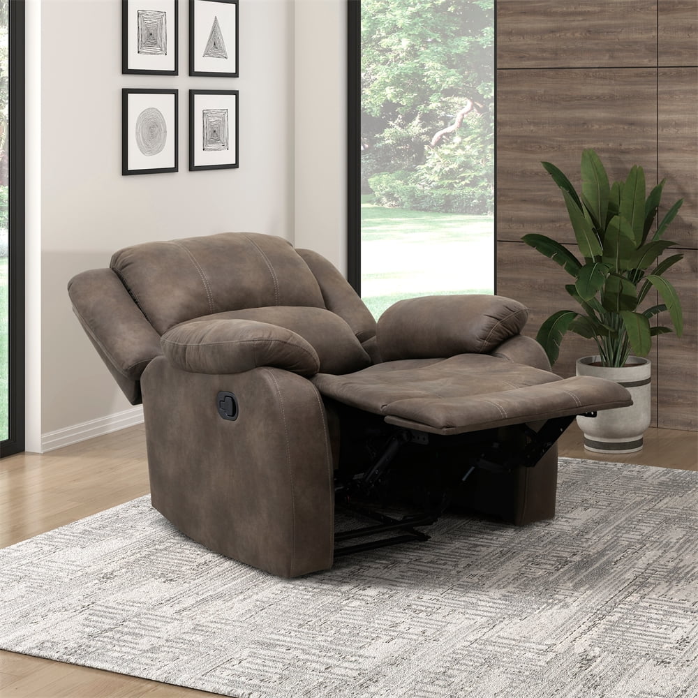 Reclining Chair, Chenille Upholstered Gliding Motion Recliner with ...