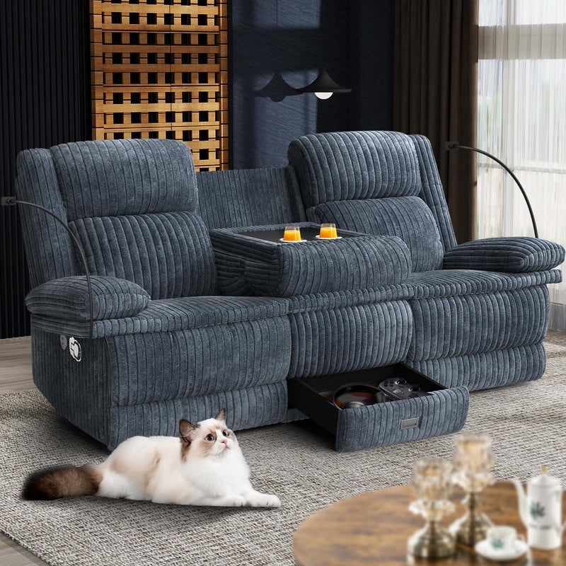 Reclining Loveseat, Oversized Massage Recliner Sofa Heavy Weight ...