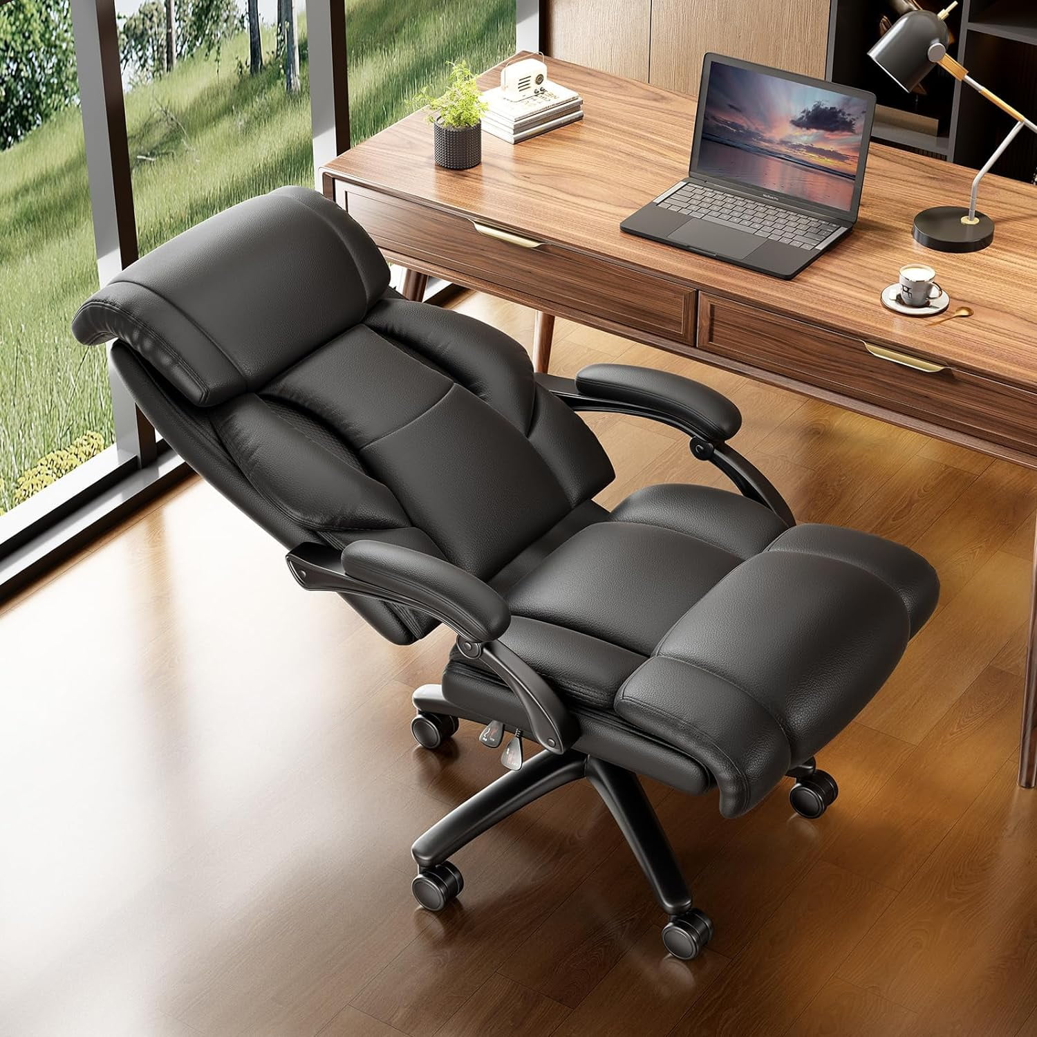 Reclining Office Chair, High Back Executive Office Chair 400lbs ...