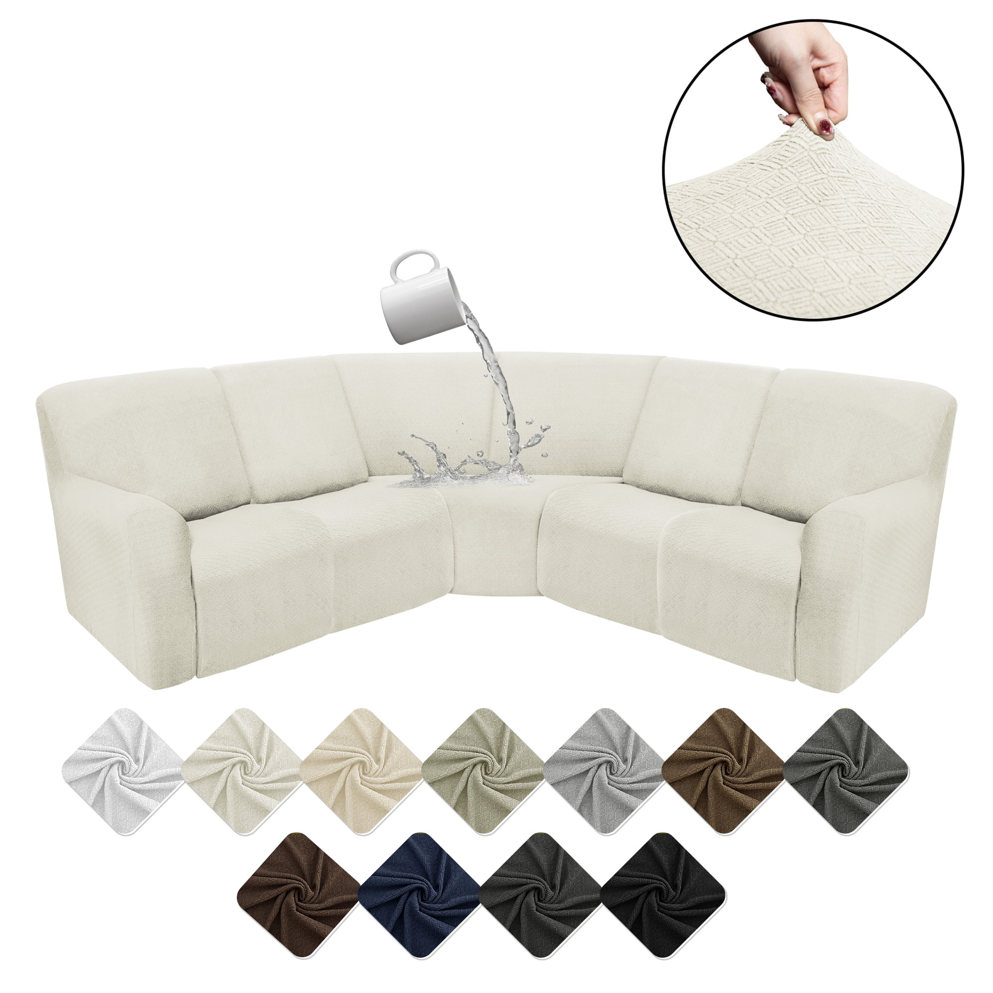HDCAXKJ Waterproof Reclining Sectional Couch Covers 13-Pieces Recliner ...