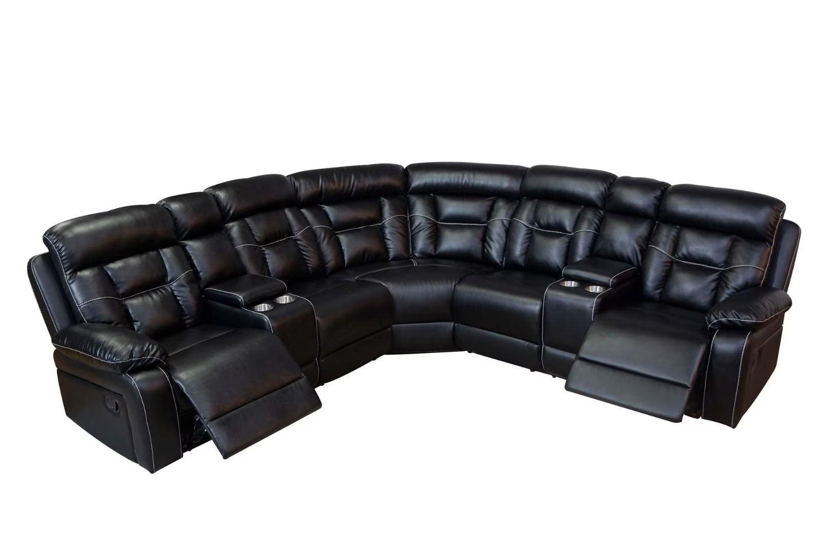 Reclining Sofa, Accent Sofa Couch, Sectional Sofa with Recliner, Manual ...
