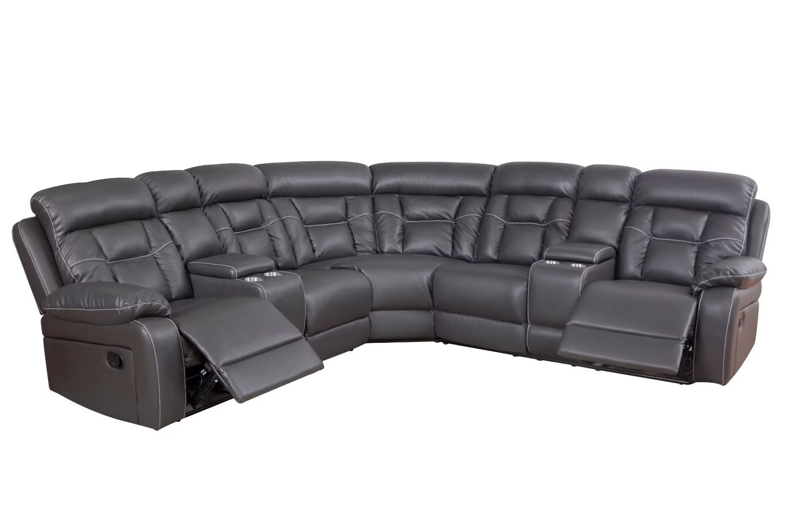 Reclining Sofa, Accent Sofa Couch, Sectional Sofa with Recliner, Manual ...