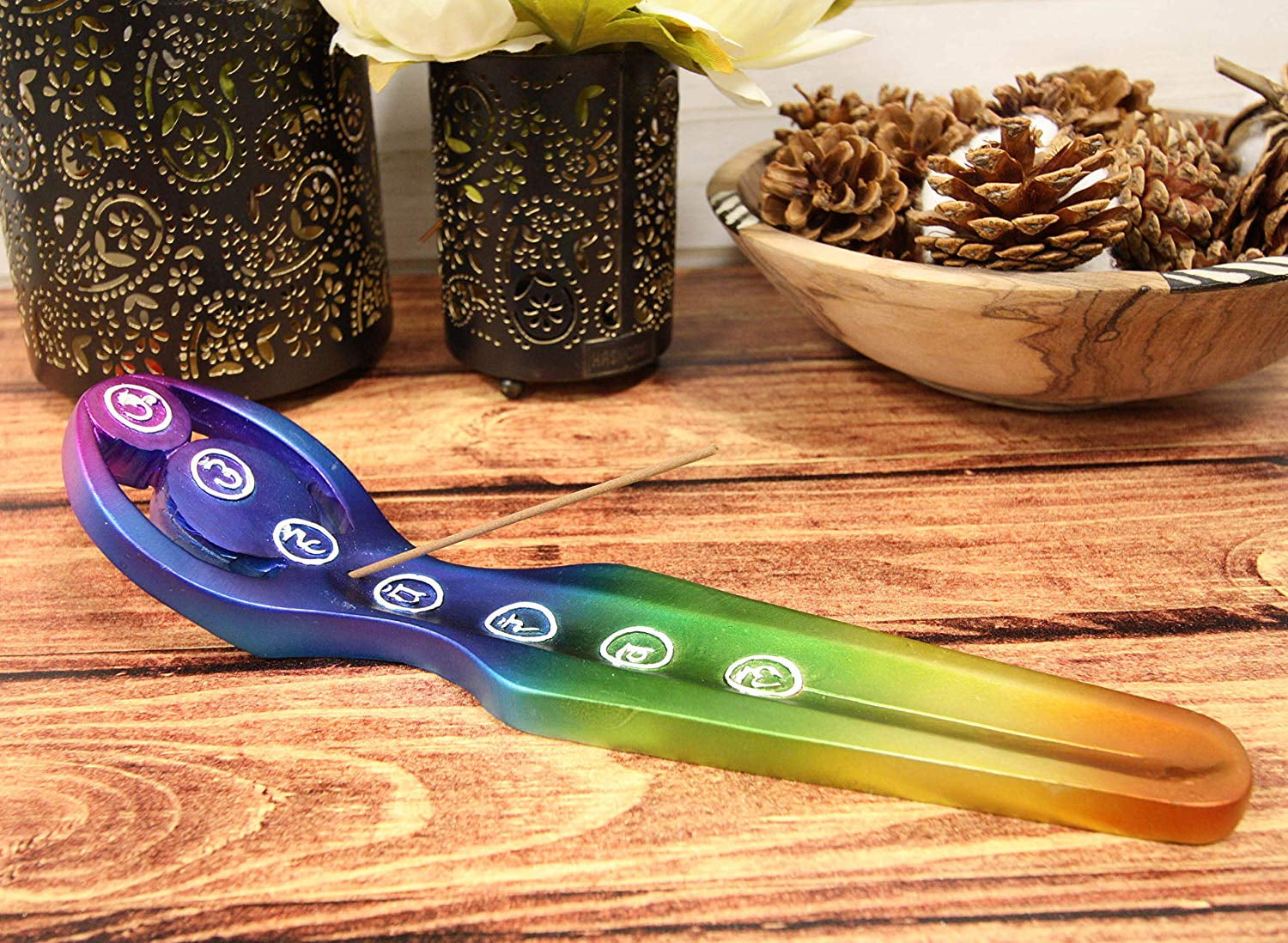 Reclining Spiral Goddess Divine Feminine Chakra Colors Incense Burner ...