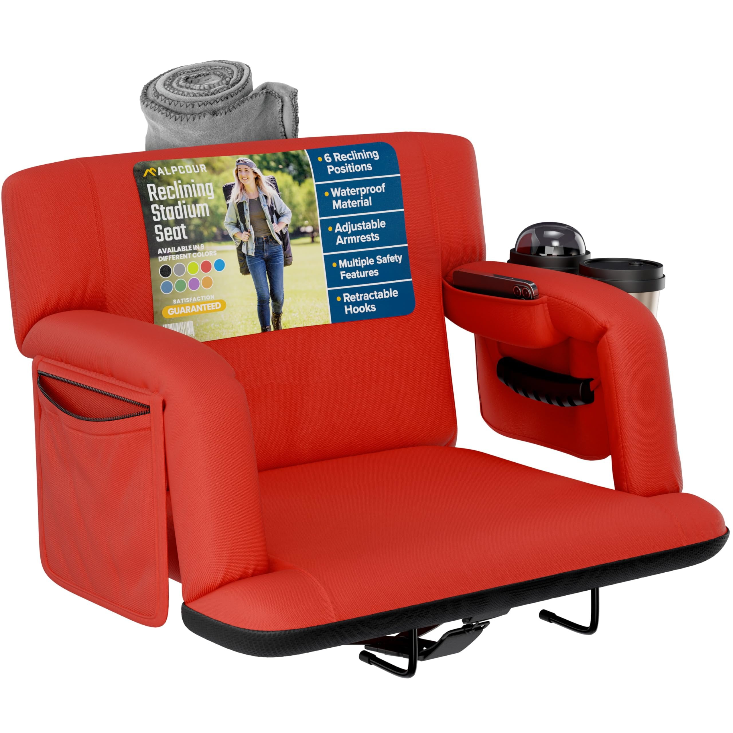 Reclining Stadium Seats for Bleachers with Back Support Wide Bleacher ...