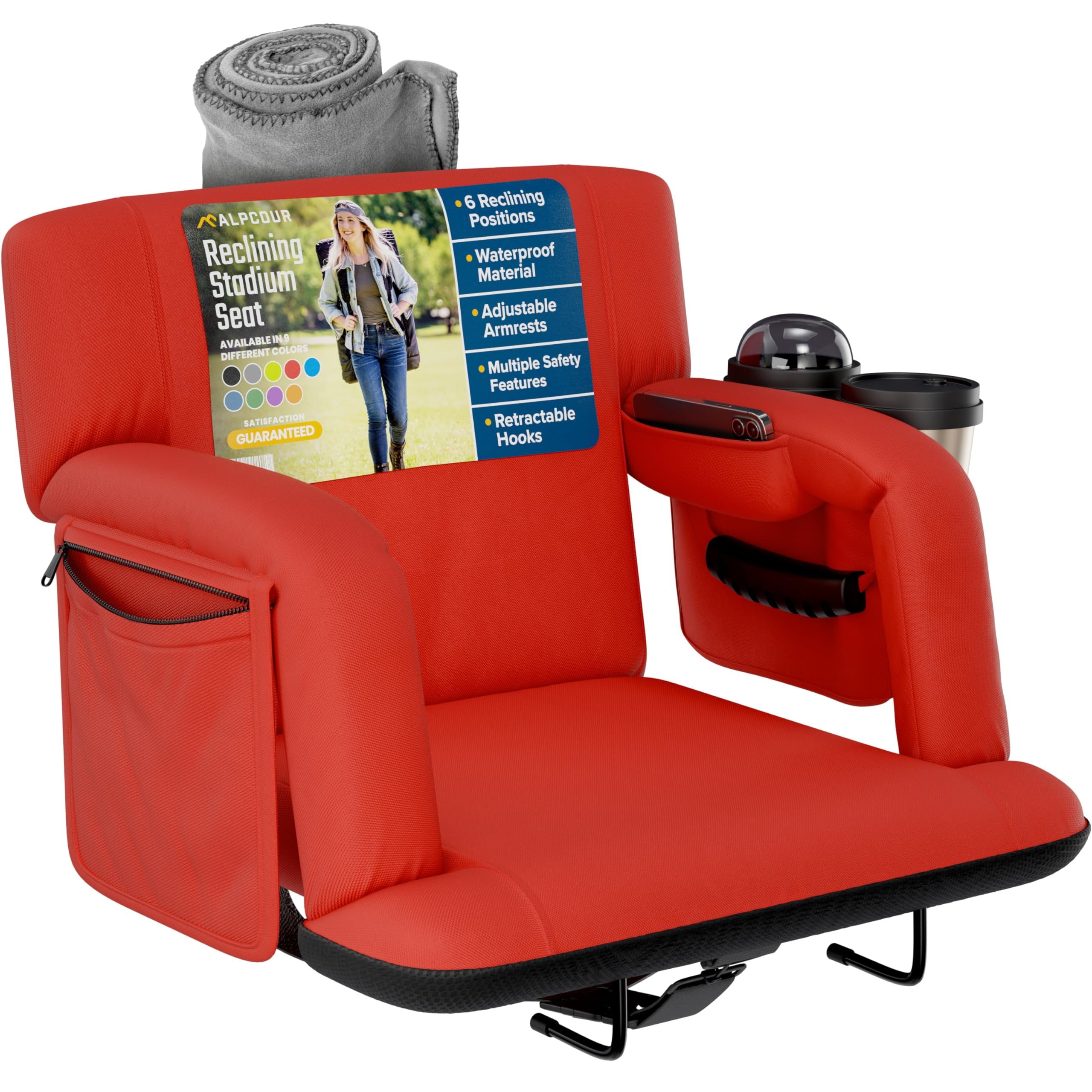 Reclining Stadium Seats for Bleachers with Back Support Wide Bleacher ...
