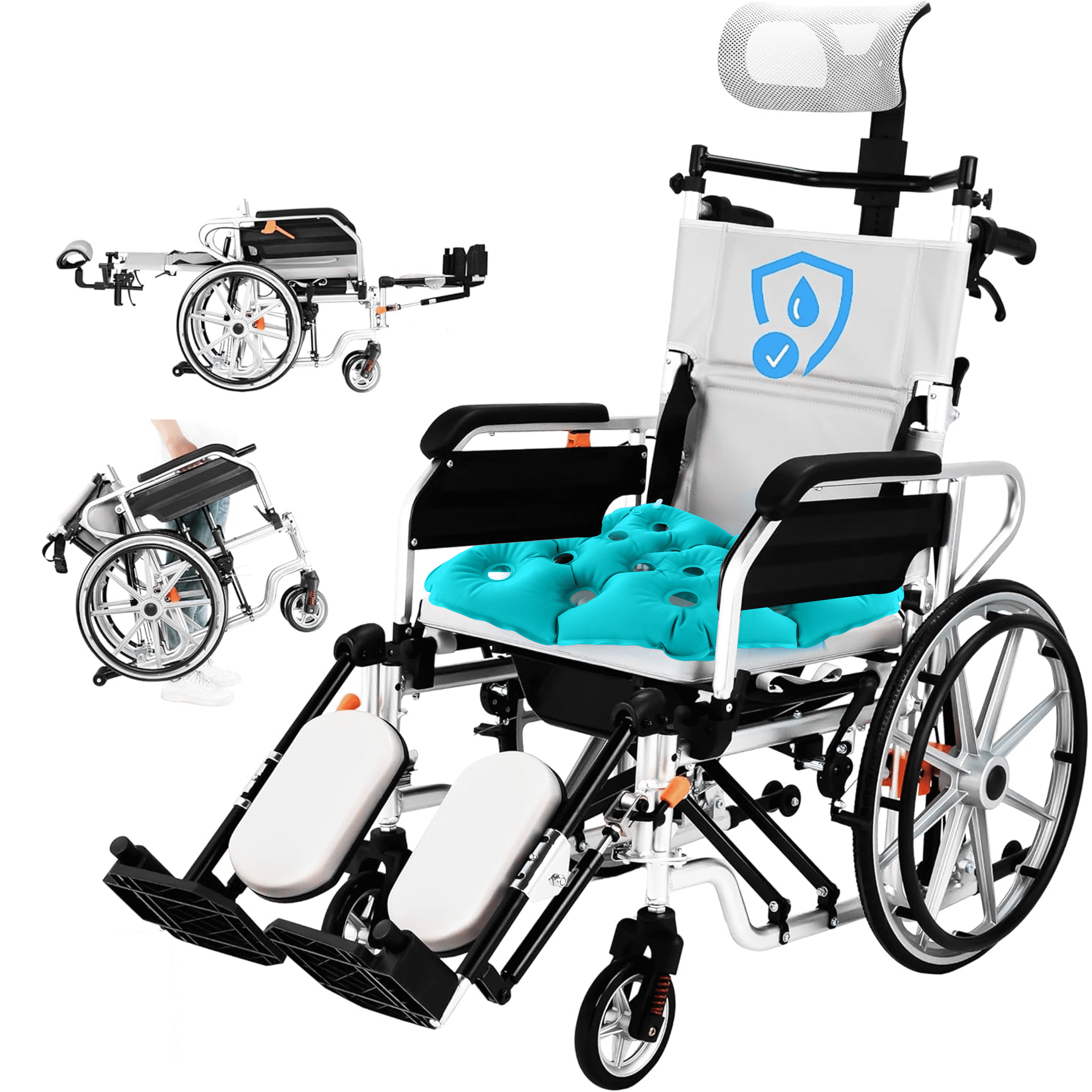WEYRAL Transport Wheelchair for Adults, Recline with High Back ...