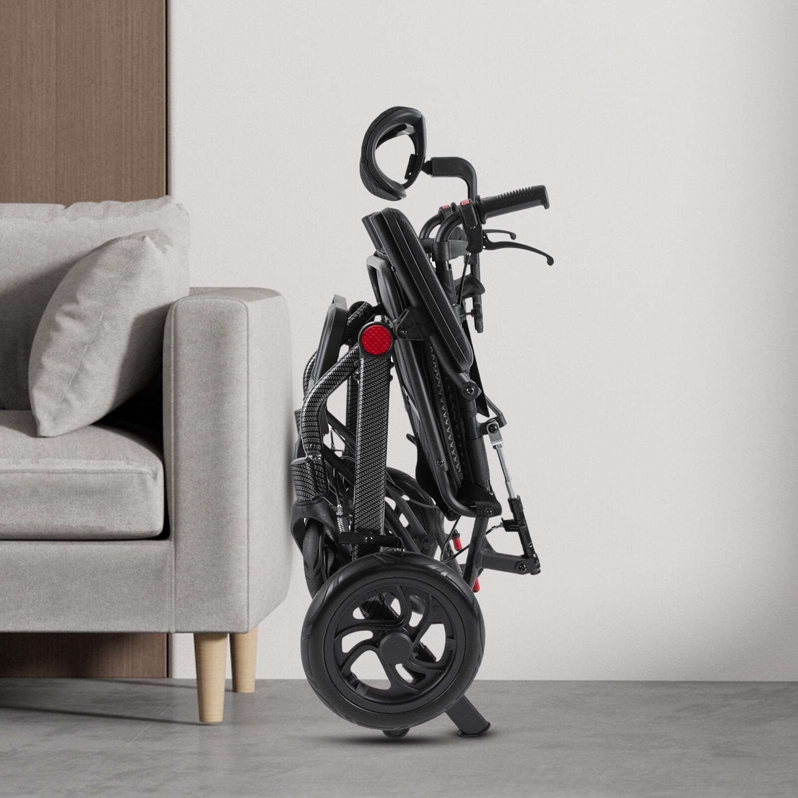 Reclining Wheelchair for Seniors, 90°–175° Adjustable Transport Chair ...