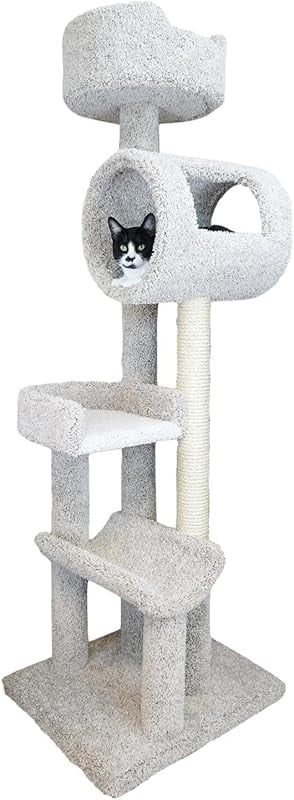 Recluse Large Cat Tower with Easy to Access Spacious Perches, Carpet ...