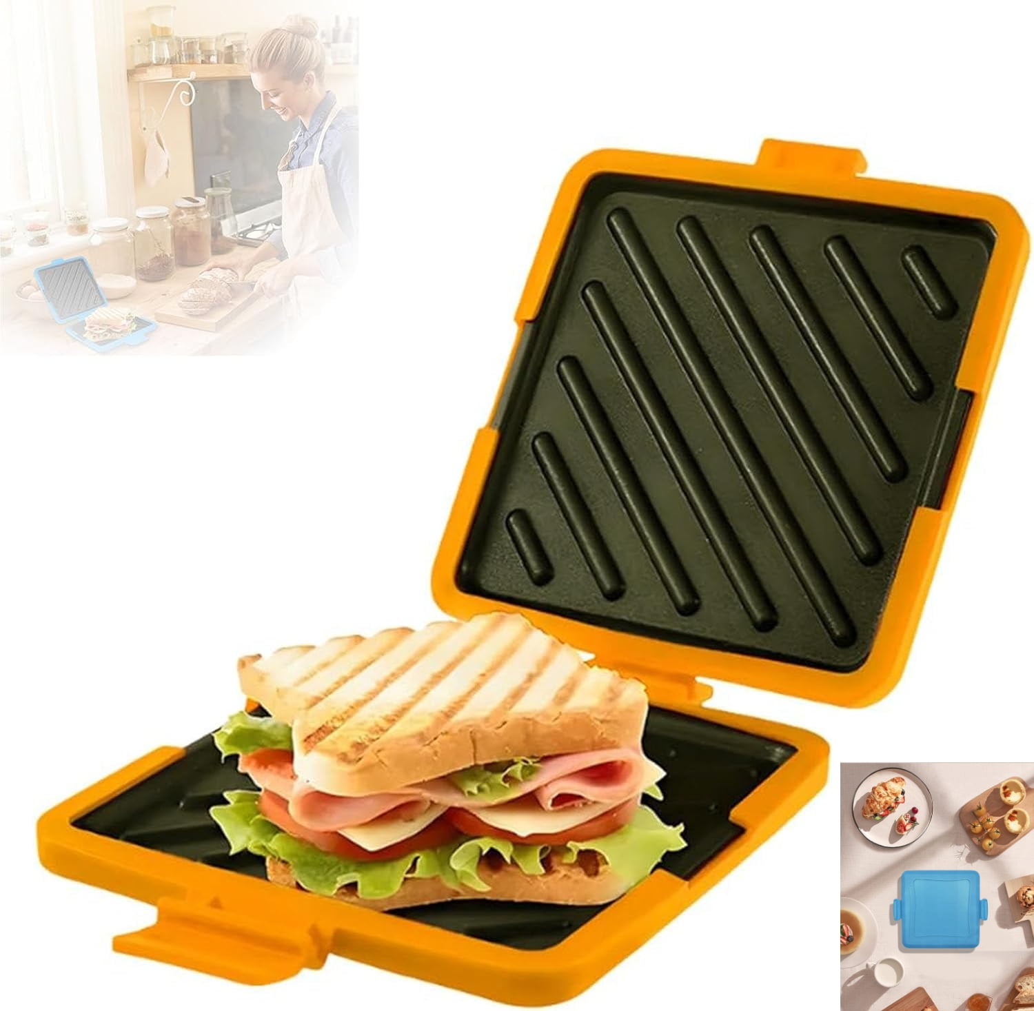Recognitioni Sandwich Maker, Portable Non Electric Grill Tray, With ...