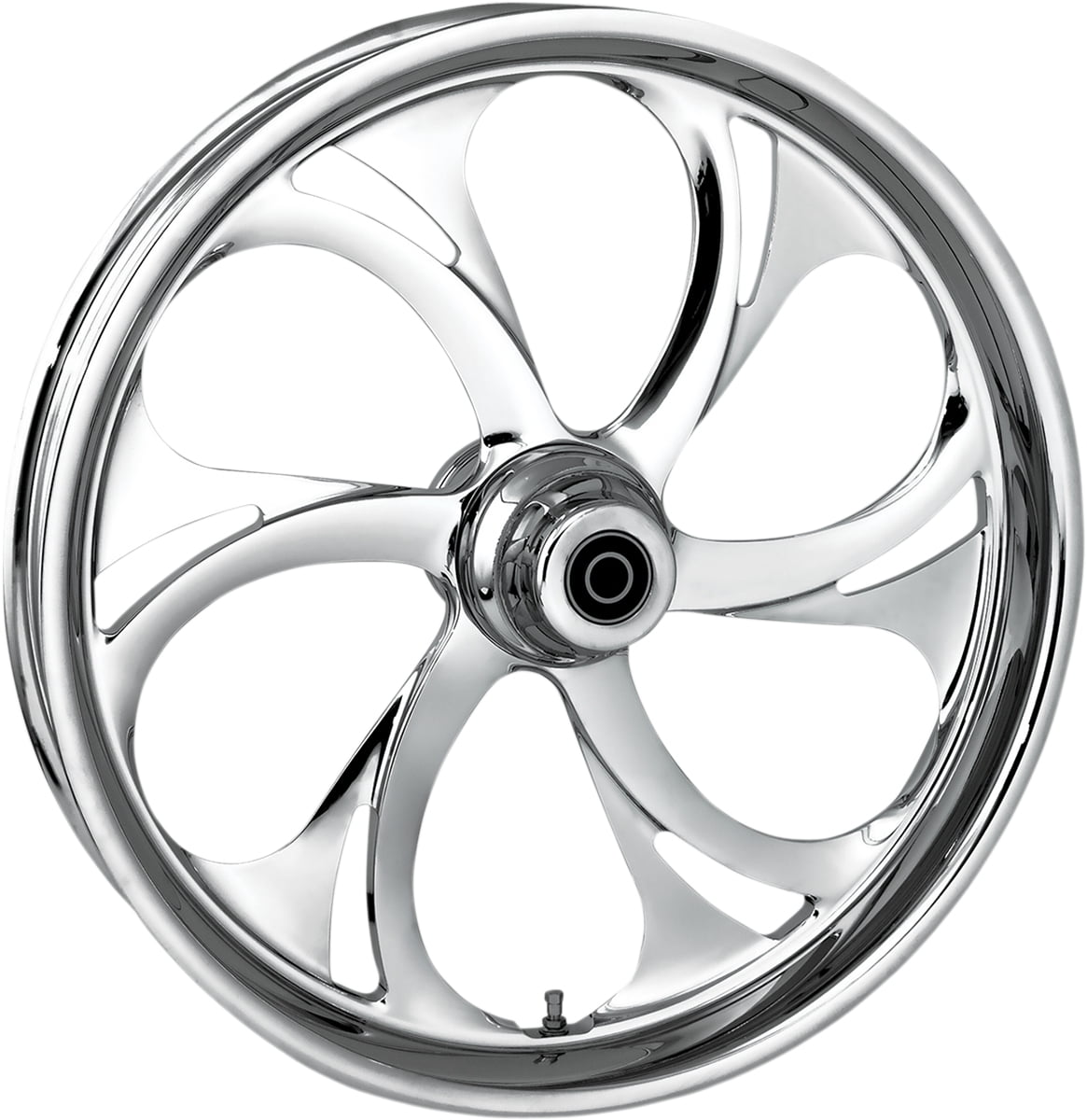 Recoil Chrome 21x3.5 Front Wheel (Dual Disc), Color: Chrome, Position ...