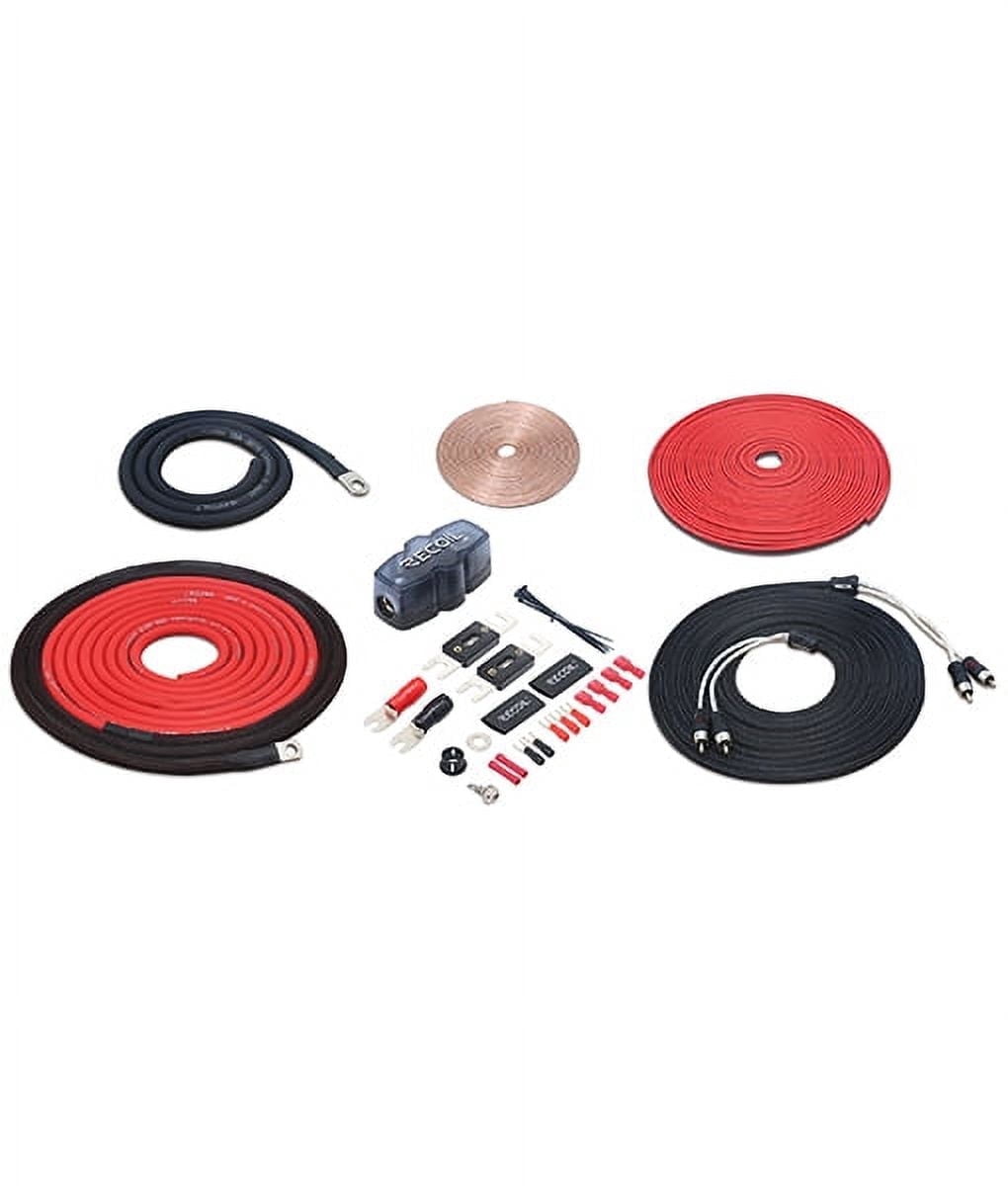 Recoil True 4 Gauge Amplifier Wiring Kits with Fuse Holder Power ...