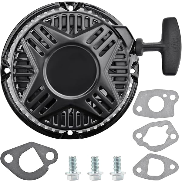 Recoil Starter Assembly with Bolt & Gasket, Pull Start Replacement ...
