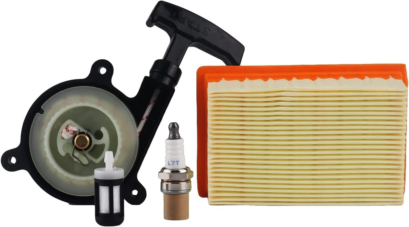 Recoil Starter Filter Spark Plug Replacement for Stihl SR420 BR320 ...