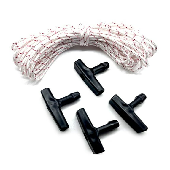 Recoil Starter Rope Pull Cord (4mmx1m) with 4 Pack Starter Handle for ...