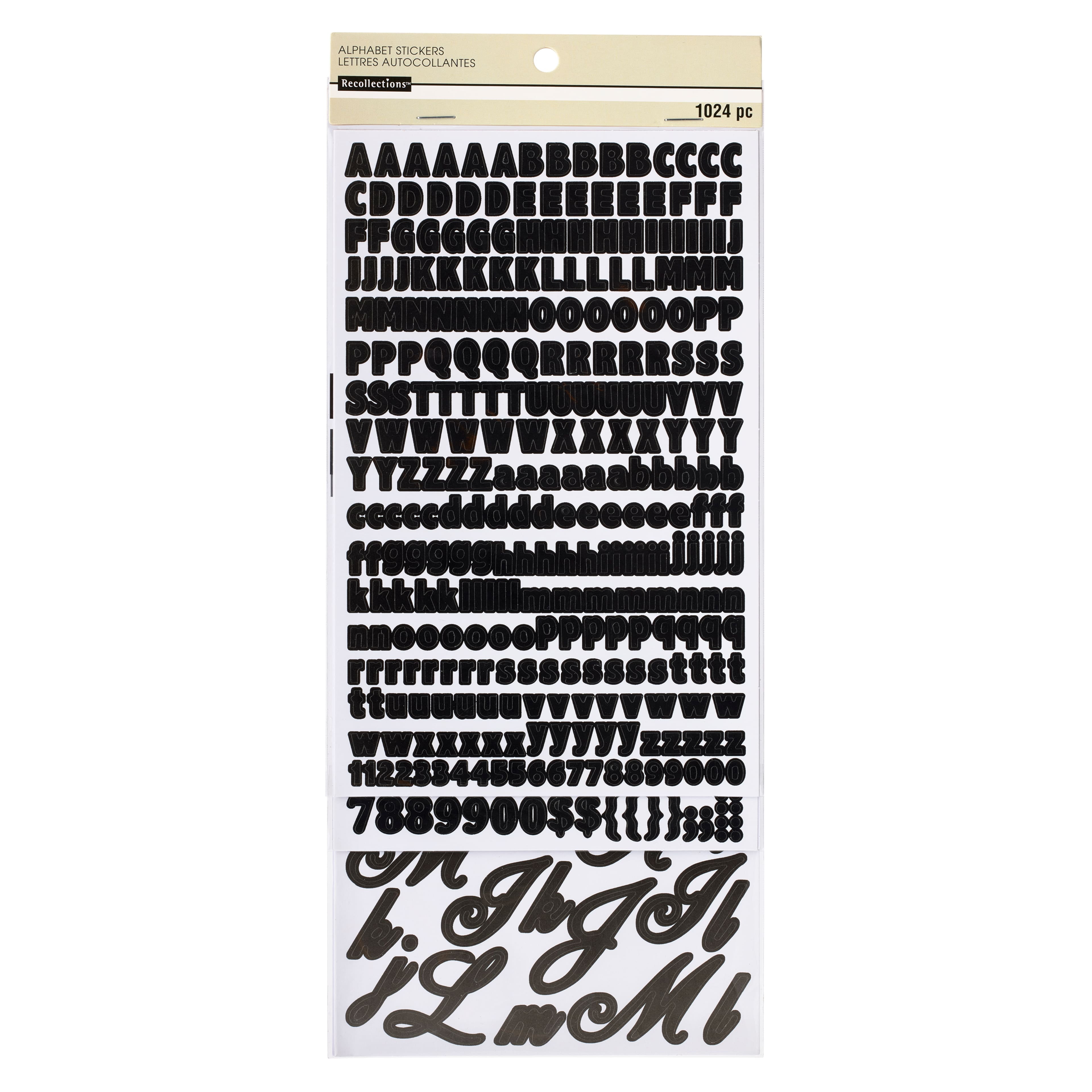 Recollections Alphabet Stickers, Value Pack - Walmart.com