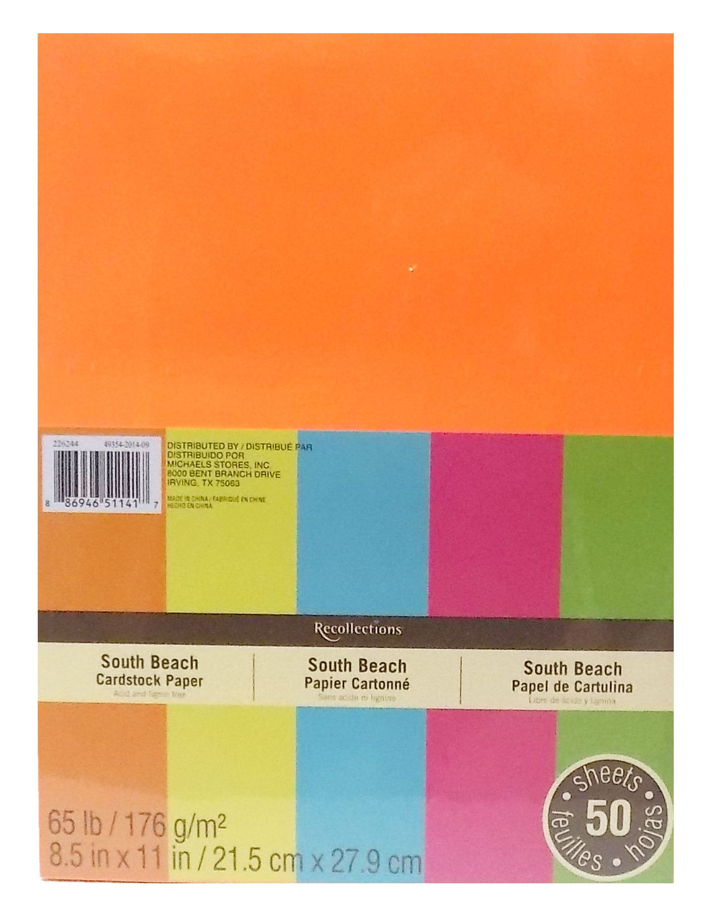 Recollections Cardstock Paper - MMF7 Neon - South Beach Assorted Colors ...