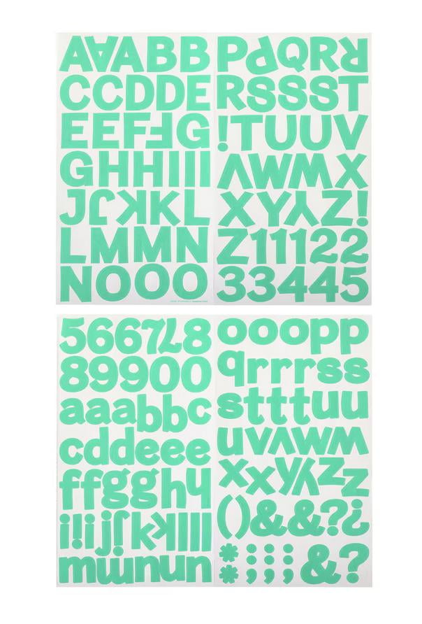 Recollections Mint Block Alphabet Stickers, 4 Sheets - Walmart.com