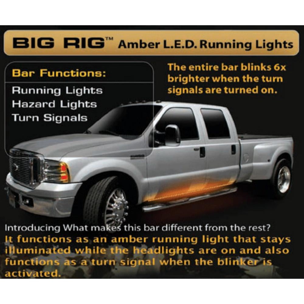 Recon 62" Big Rig LED Running Light Kit (Amber) - 26414 - Walmart.com