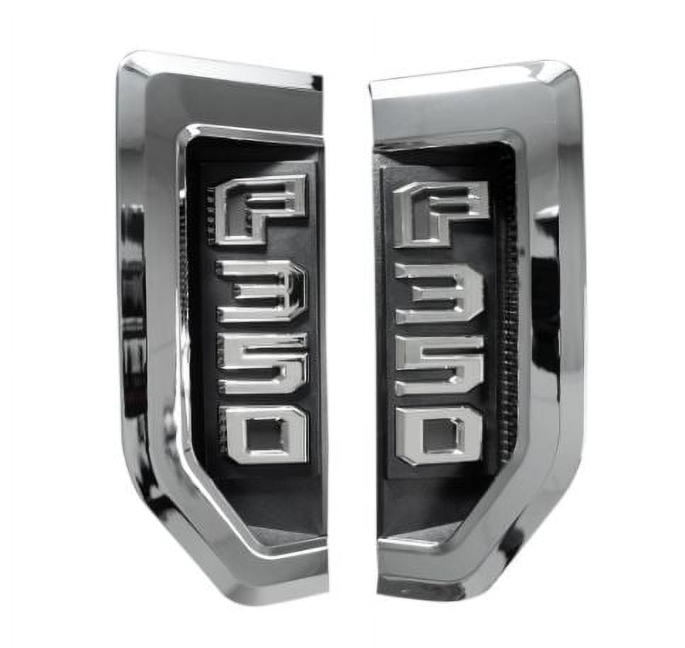 Recon Illuminated Emblems 2-Piece Kit Chrome For 17-19 Ford F350 ...