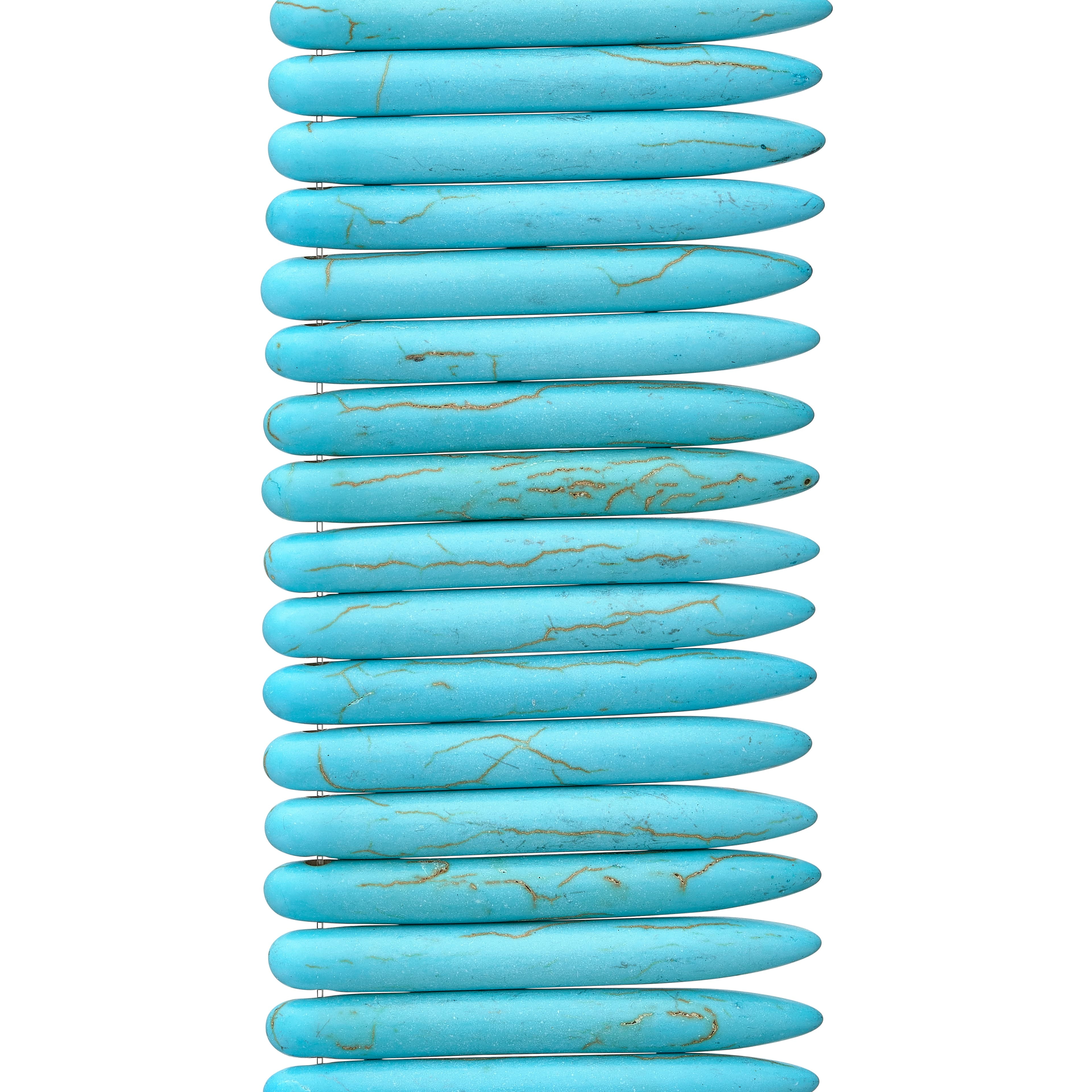 Reconstituted Turquoise Spike Beads - 40mm by Bead Landing™ - Walmart.com