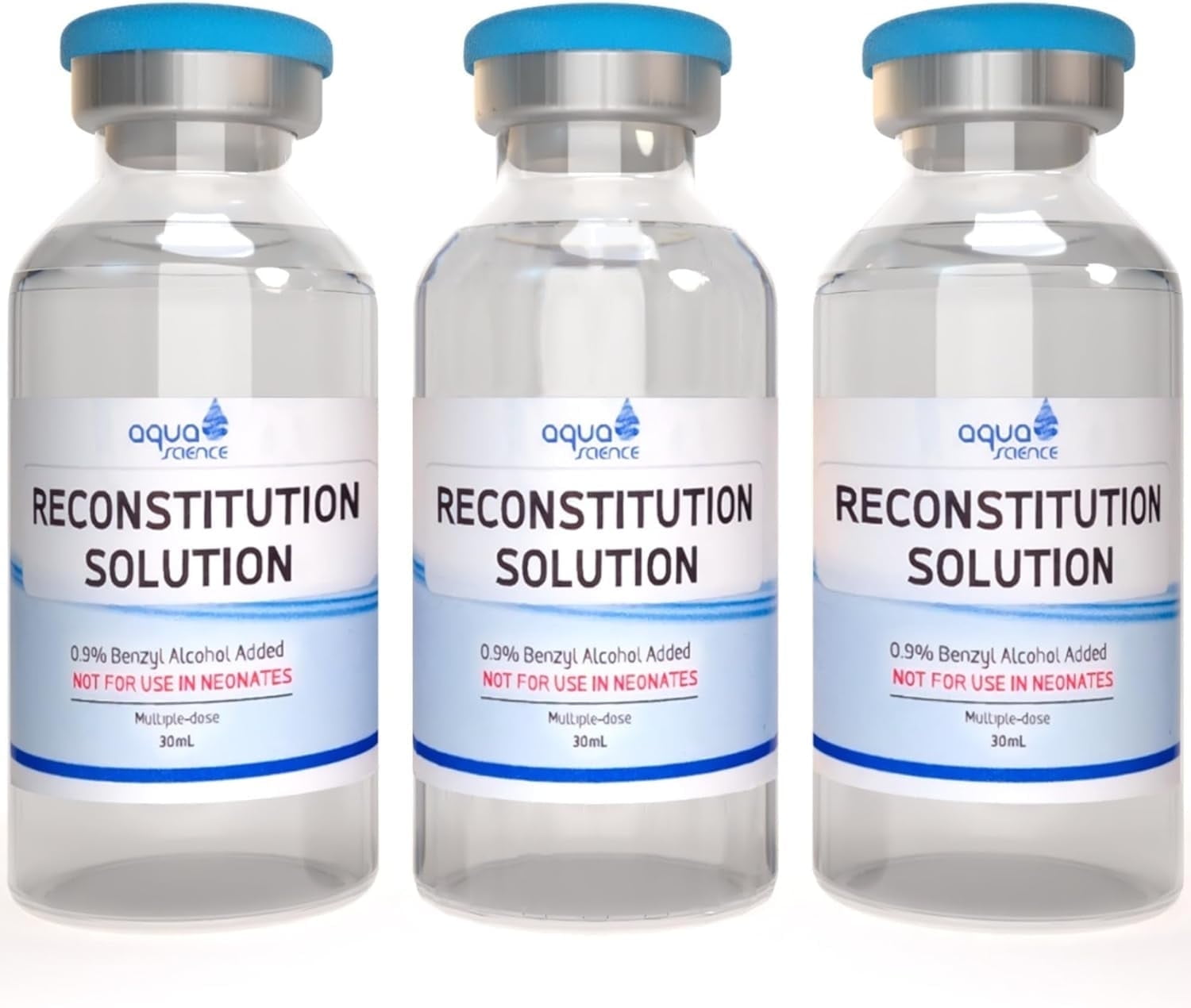 Aqua Science Reconstitution Solution 3-Pack, 30ml Each, Clear Glass ...