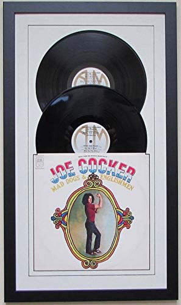 Record Album Double (2) Vinyl LP Frame Display Featuring White Matting ...