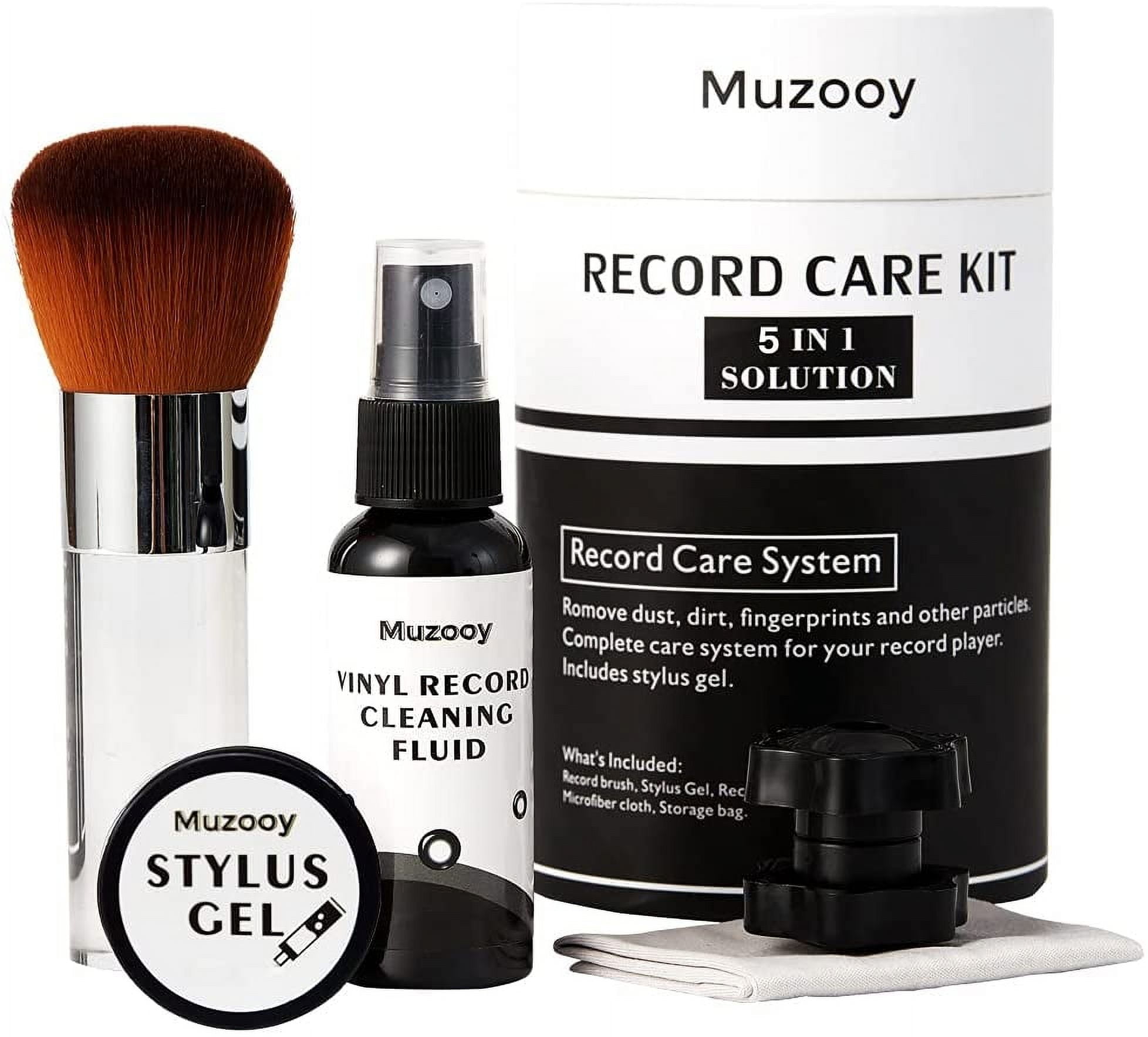 MuzooyBeauty Vinyl Record Electronic Cleaning Kit with Cleaning Brush ...
