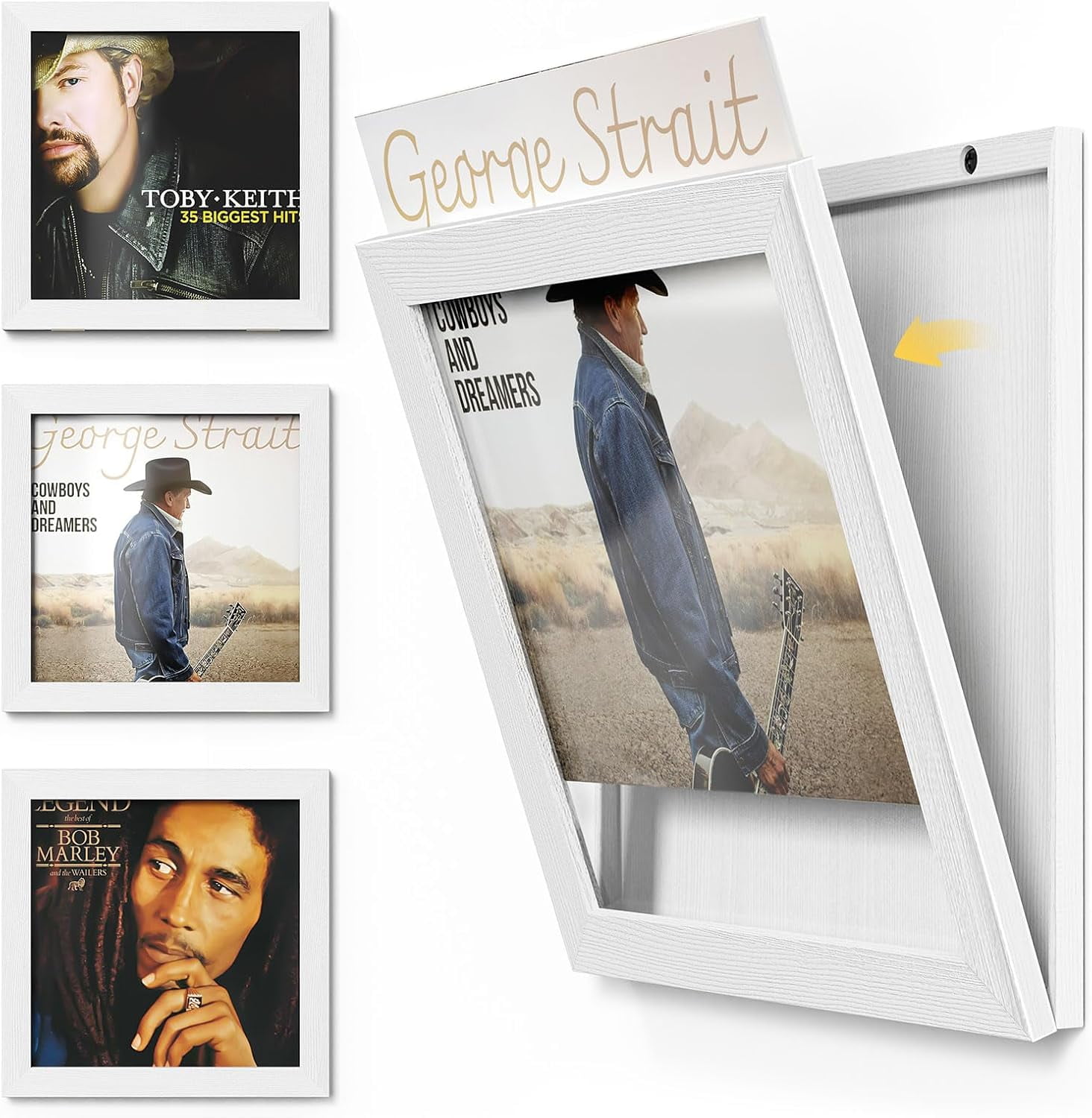 Record Frame Wall Front Opening, 3-Pack Album Frames for Vinyl Records ...