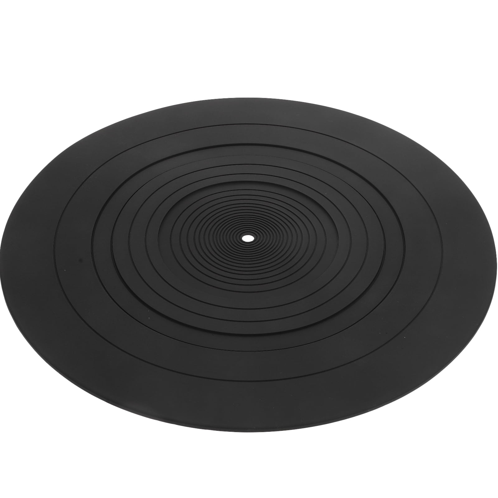 MLINS 1Set Disc Protective Mat Round Black Silicone for Turntable ...
