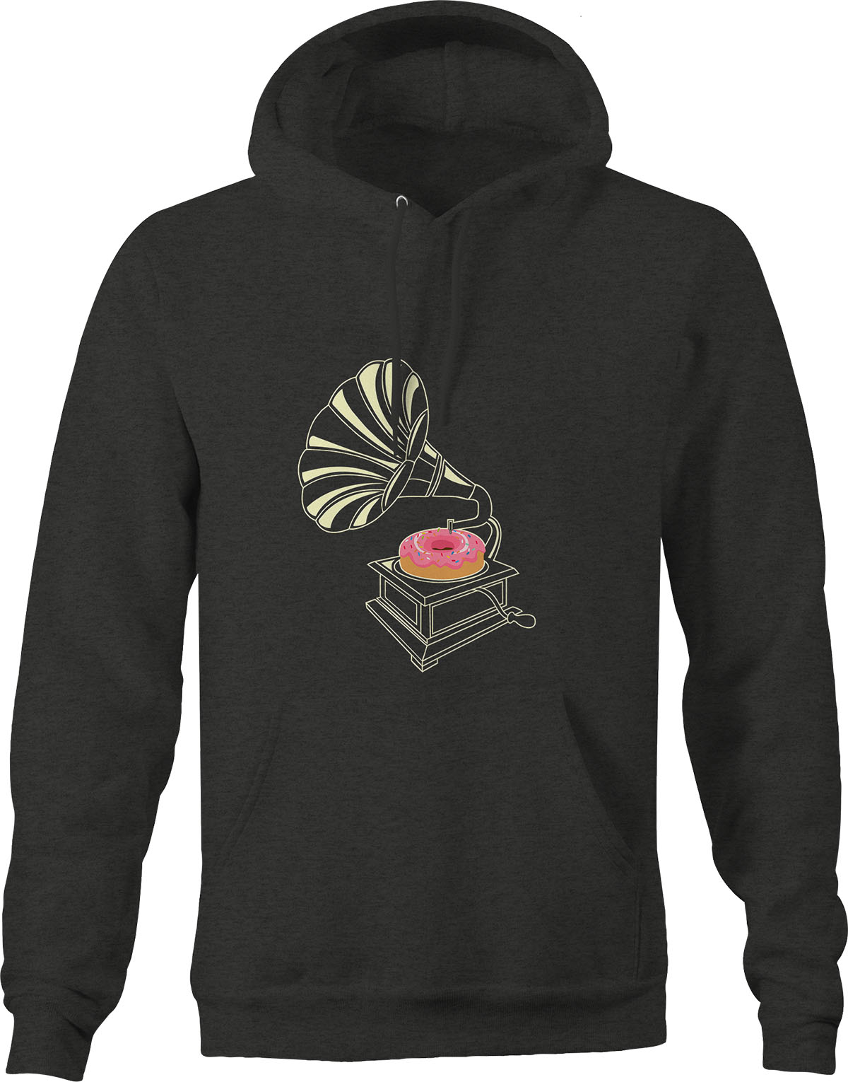 Record Player Phonograph Vintage Sweatshirt for Men Small Dark Grey ...