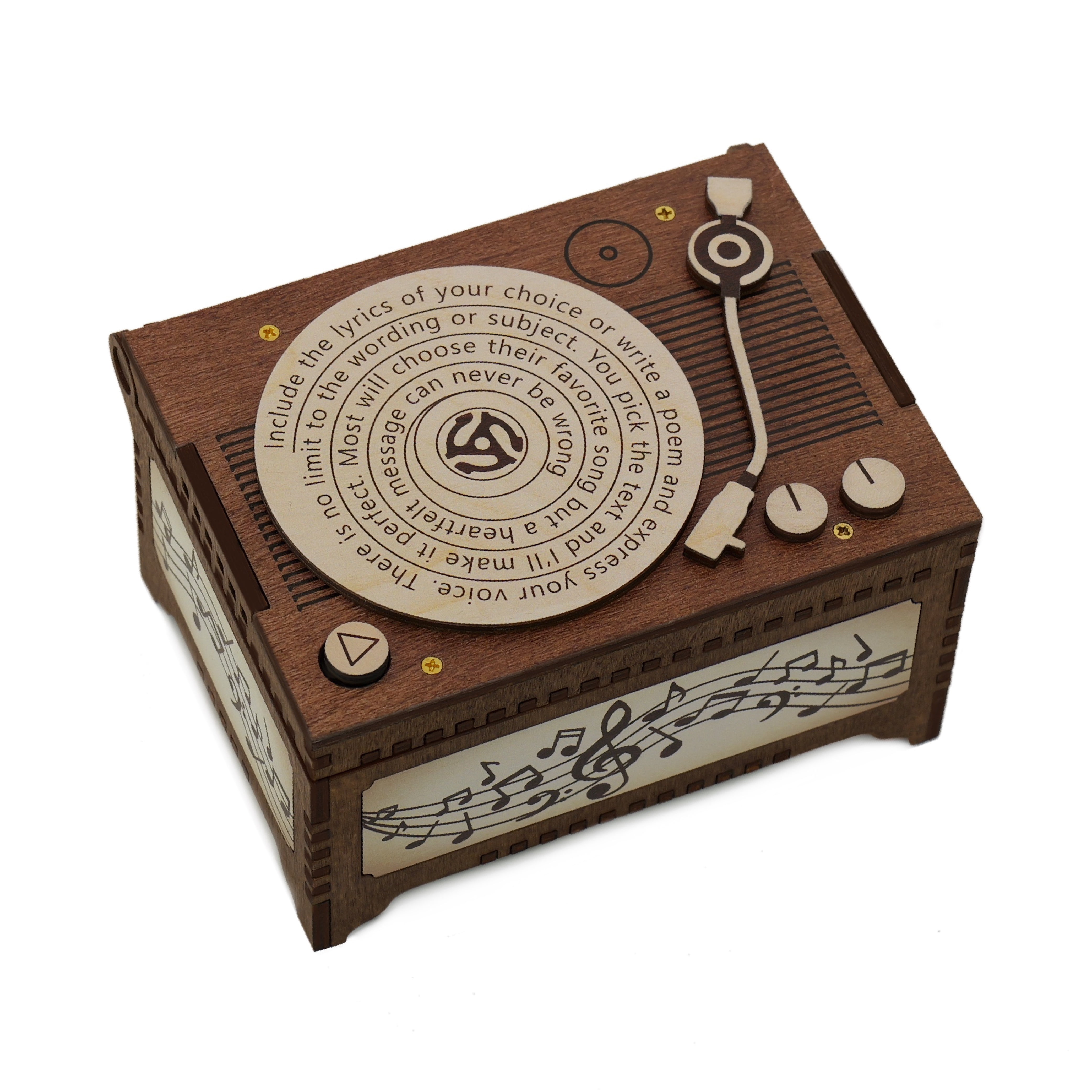Record Player Song Lyrics Music Box, Plays Custom Song, Personalized ...