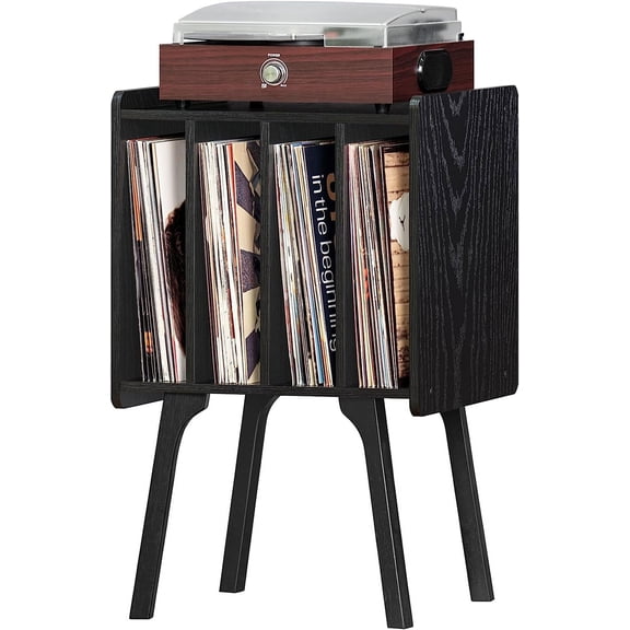 DIYART 3 Tier Large Record Player Stand with Power Outlet, Vinyl Record ...