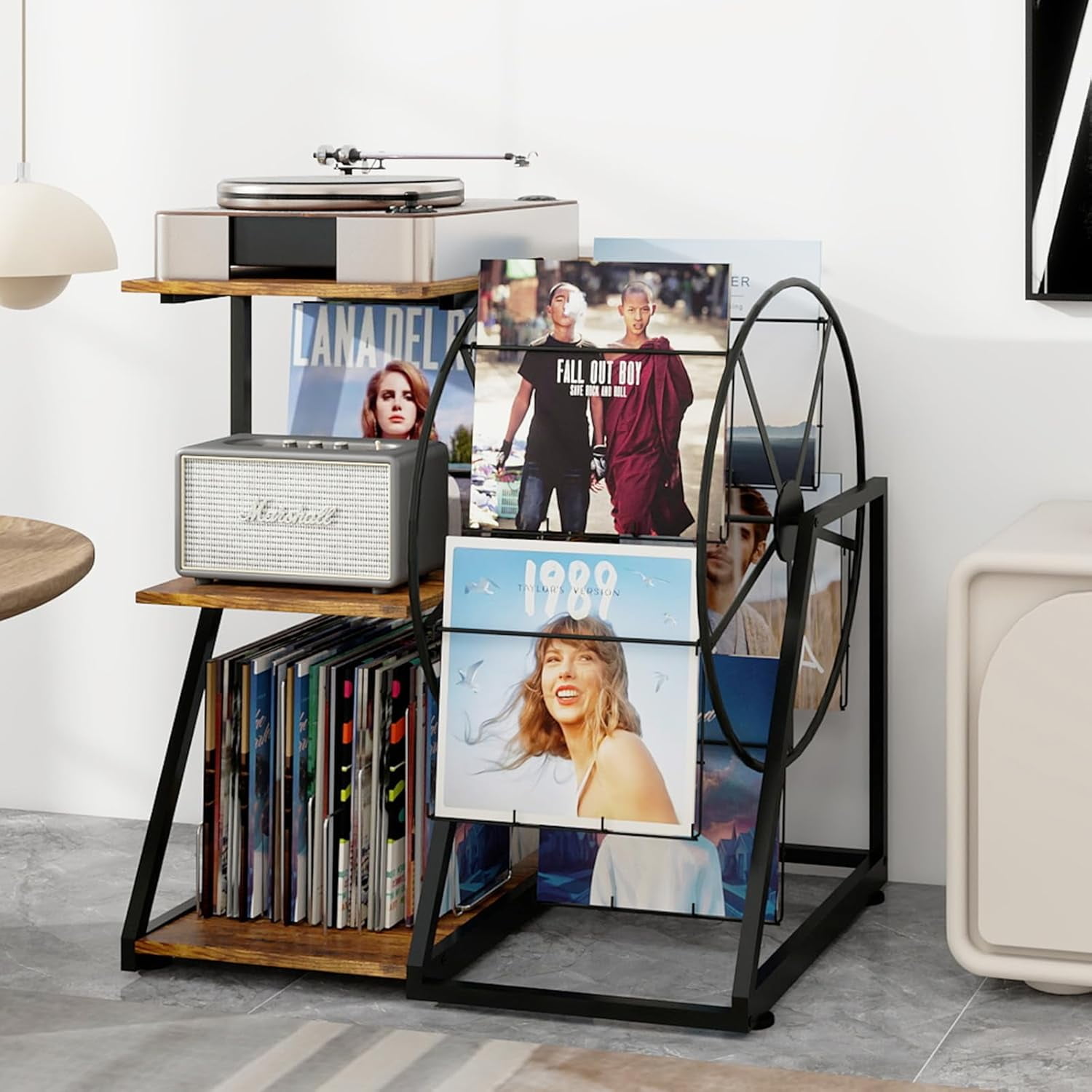 Record Player Stand with Ferris Wheel for Vinyl Display, Turntable ...