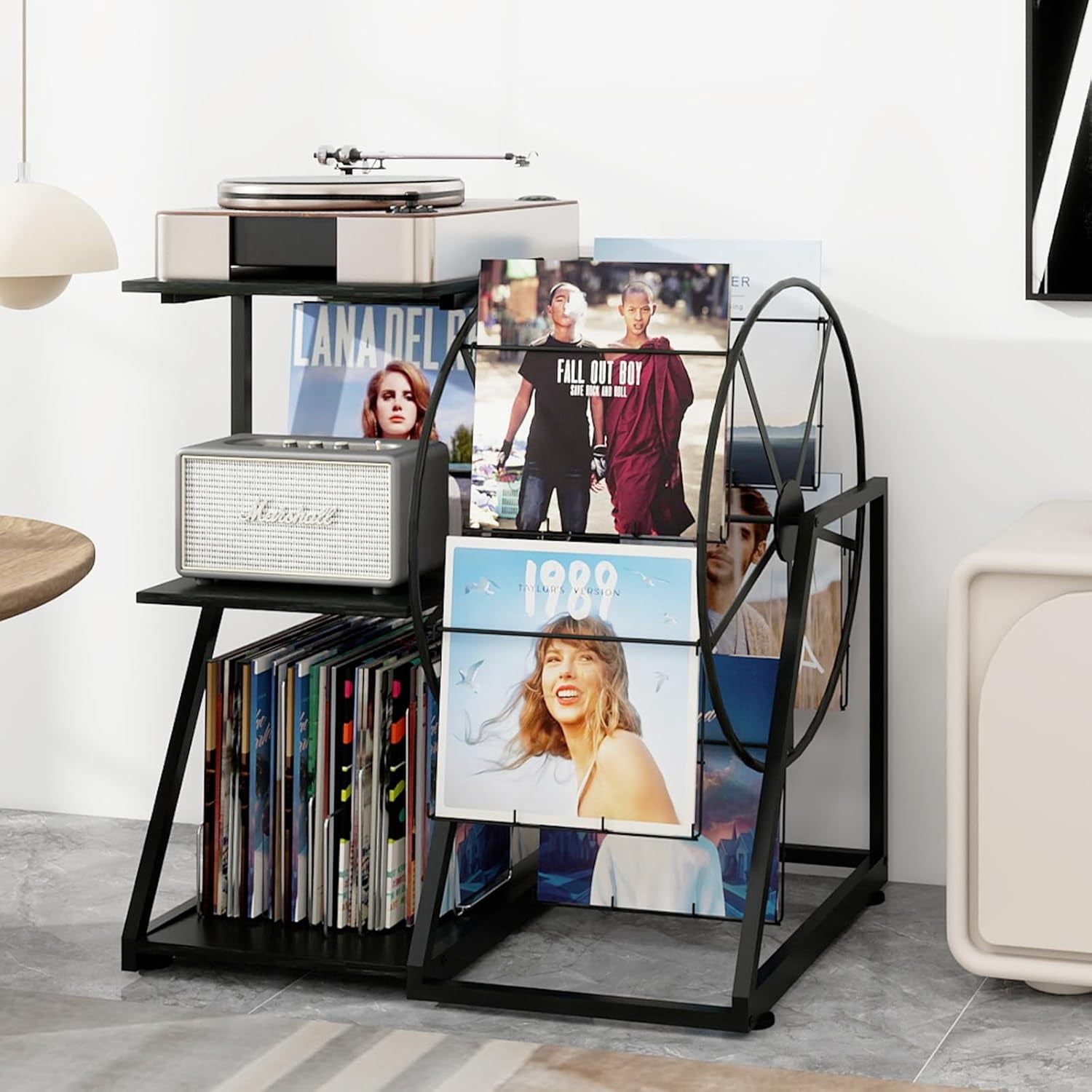 Record Player Stand with Ferris Wheel for Vinyl Display, Turntable ...