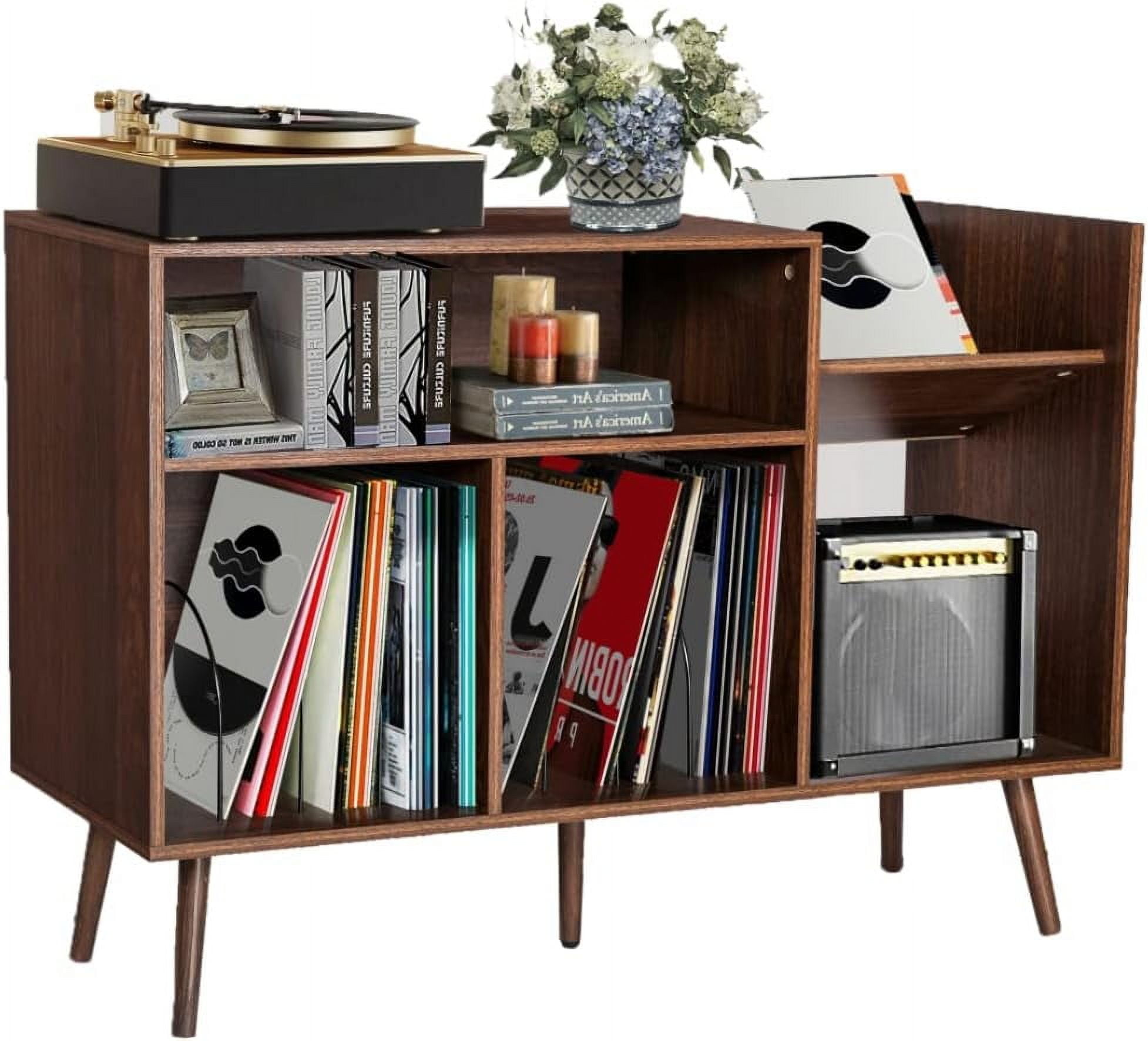Record Player Stand Modern Vinyl Record Player Stand, Large Record ...