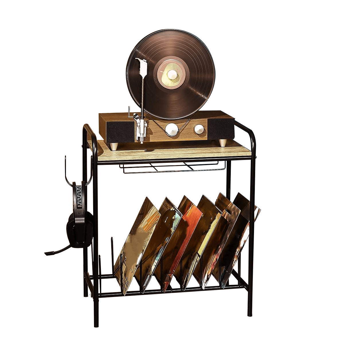 Record Player Stand,Record Player Movable End Side Table,Turntable ...