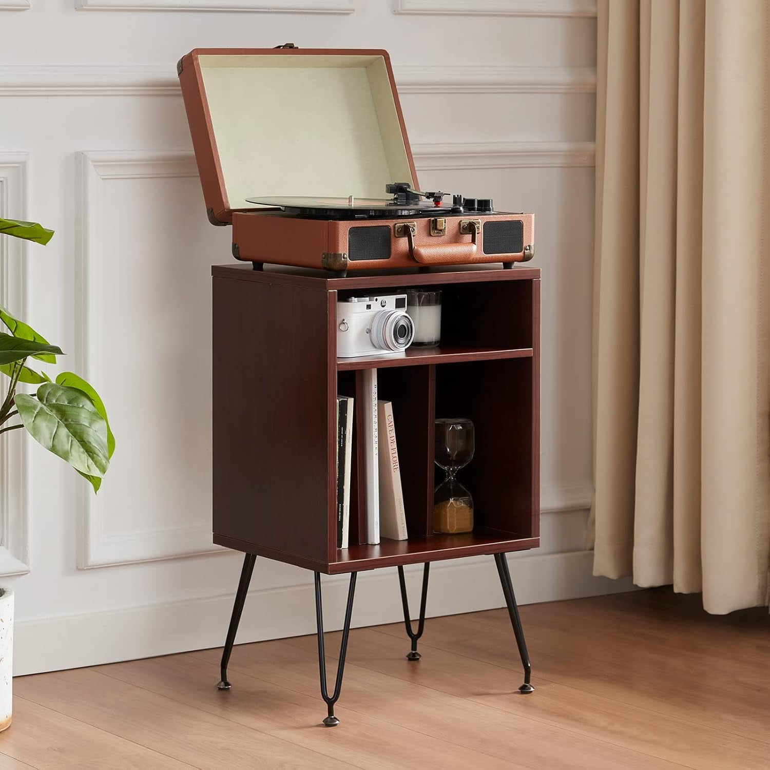 Record Player Stand, Record Player Table for Living Room, Vinyl Record ...
