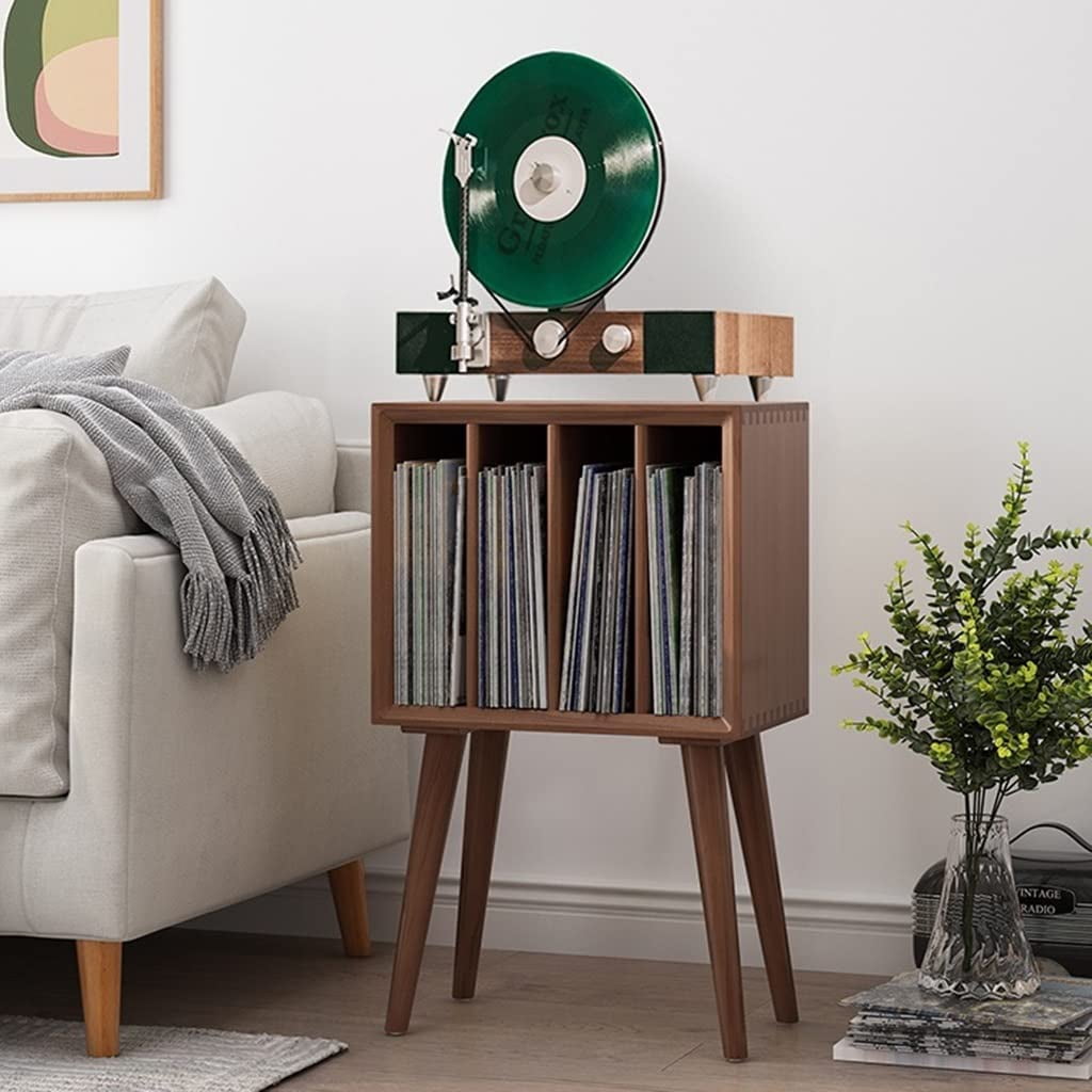 Record Player Stand with Record Storage, Vinyl Record Display Rack, 4 ...