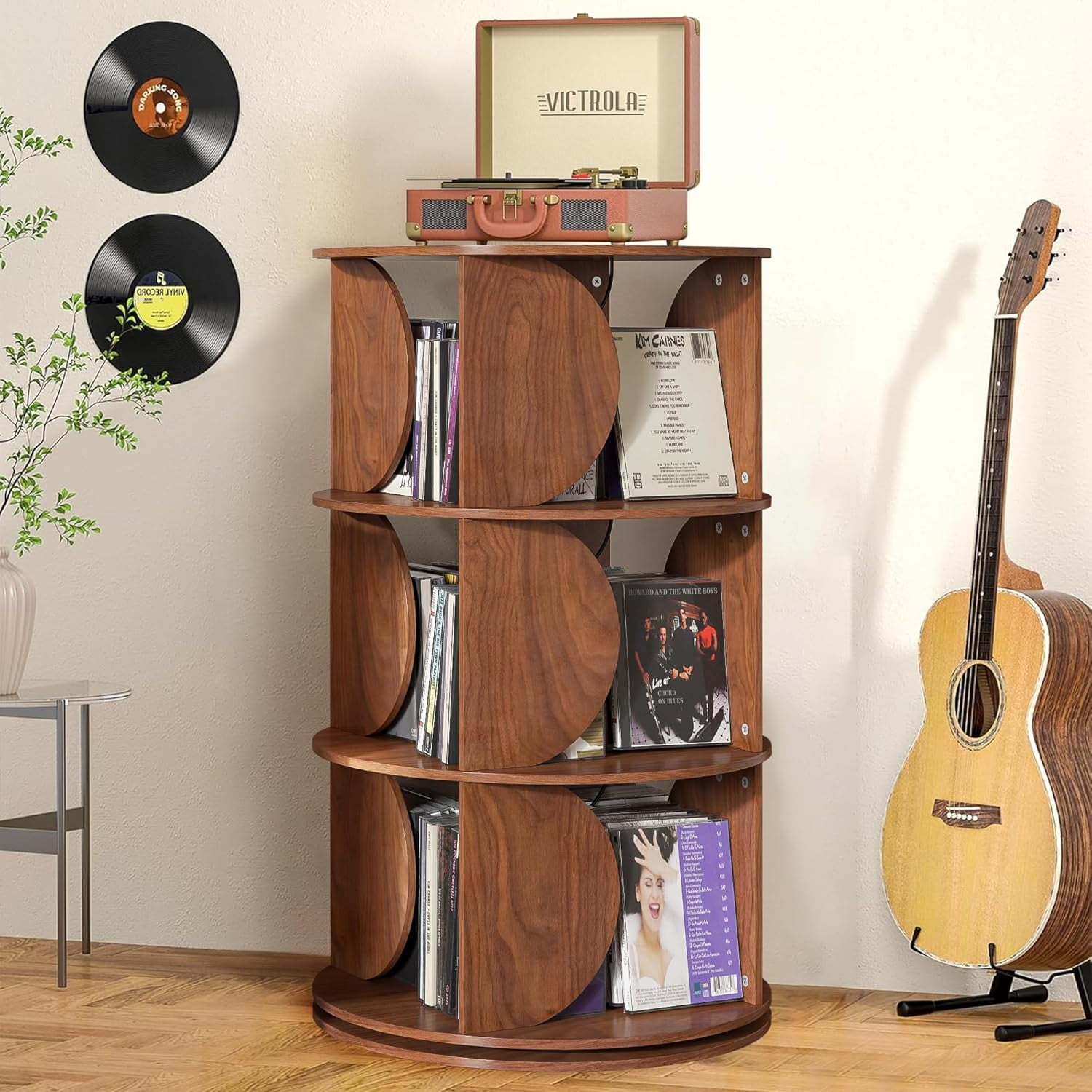 Record Player Stand,Turntable Stand with 3-Tier Vinyl Record Storage ...