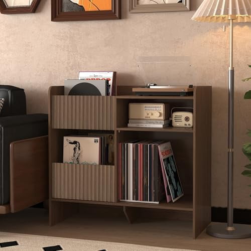 Record Player Stand, Turntables Stand with Vinyl Record Storage ...